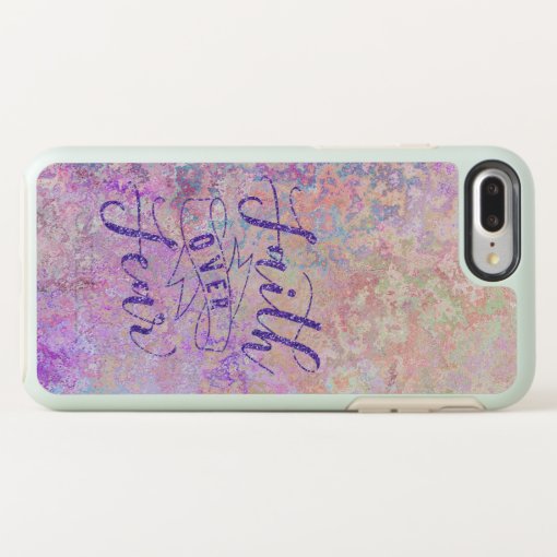 Faux Metallic Swirl with Faith over Fear Quote Otterbox iPhone Case ...