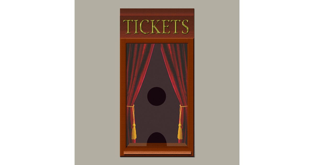 Faux Movie Theater Ticket Booth Window Poster | Zazzle