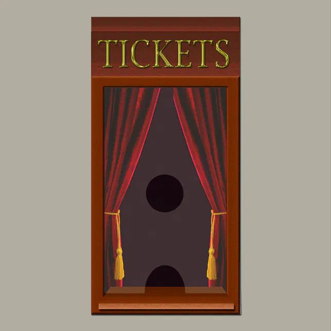 Faux Movie Theater Ticket Booth Window Poster | Zazzle