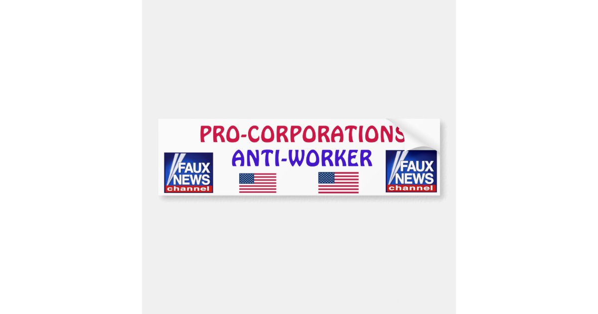 FAUX NEWS* Bumper Sticker | Zazzle