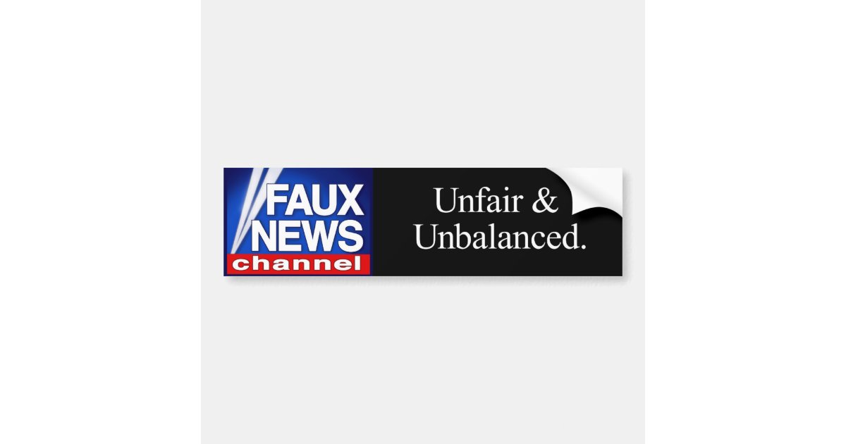 Faux News Channel bumper sticker | Zazzle