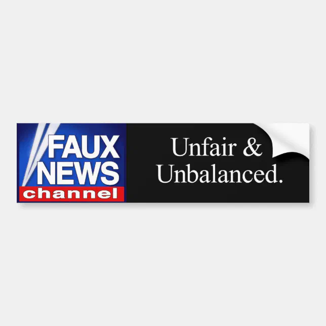 Faux News Channel bumper sticker | Zazzle