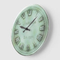 Faux Oxidized Copper Roman Numerals Large Clock | Zazzle