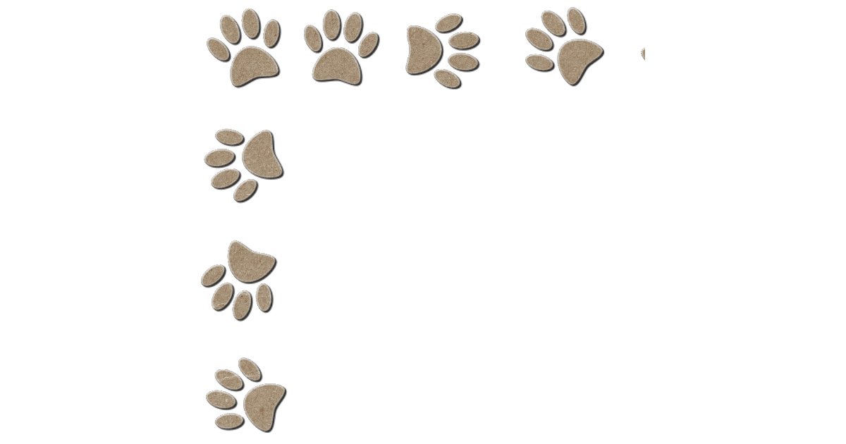 Faux Paper Texture Paw Prints Base For Invitation | Zazzle