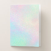 faux pastel rainbow glitter pocket folder | Zazzle