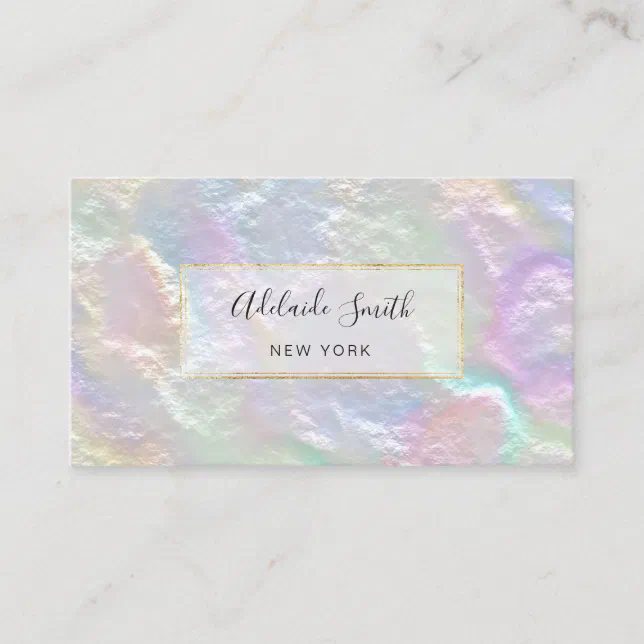 FAUX pearlescent design Business Card | Zazzle