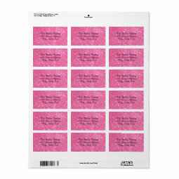 Faux Pink Glitter - Address Labels | Zazzle