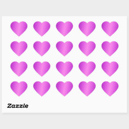 Faux Purple Blank Template Heart Sticker | Zazzle