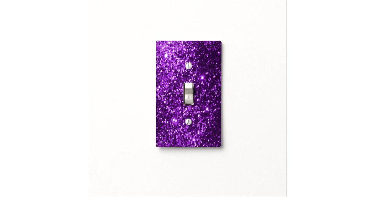 Faux Purple Glitter Light Switch Cover | Zazzle