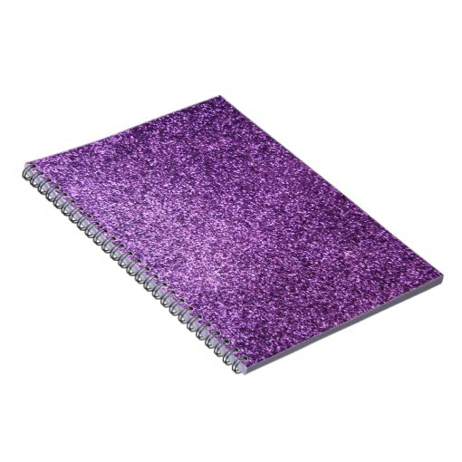 Faux Purple Glitter Notebook | Zazzle