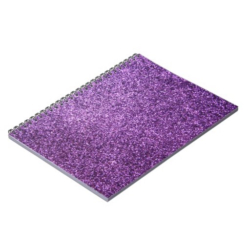 Faux Purple Glitter Notebook | Zazzle