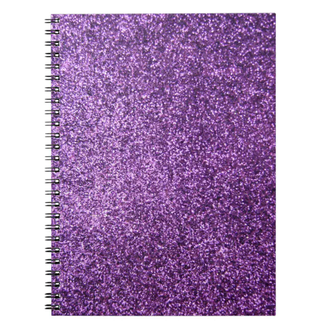 Faux Purple Glitter Notebook | Zazzle