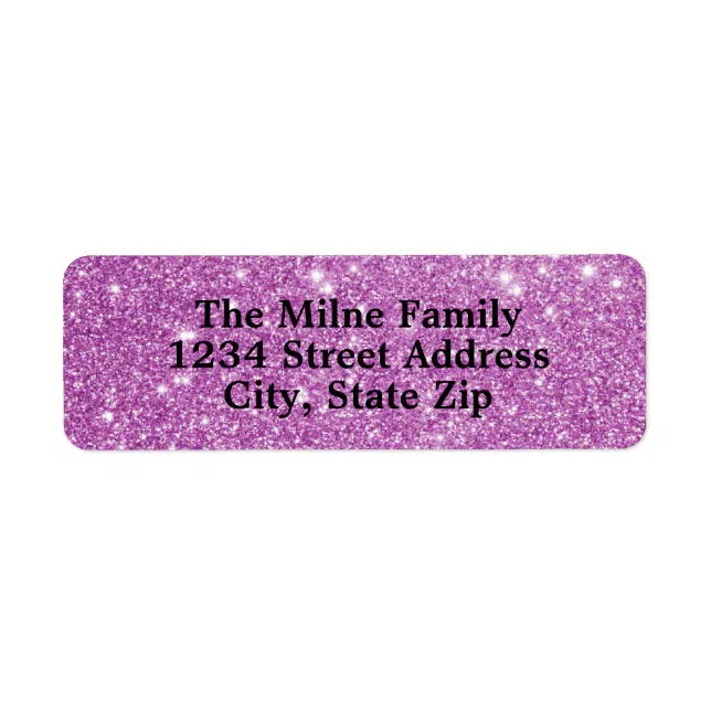 Faux Purple Glitter - Return Address Labels | Zazzle