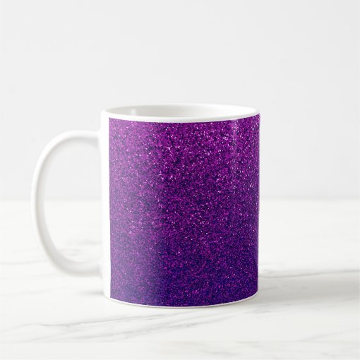 Faux Purple Violet Glitter Background Sparkle Coffee Mug | Zazzle