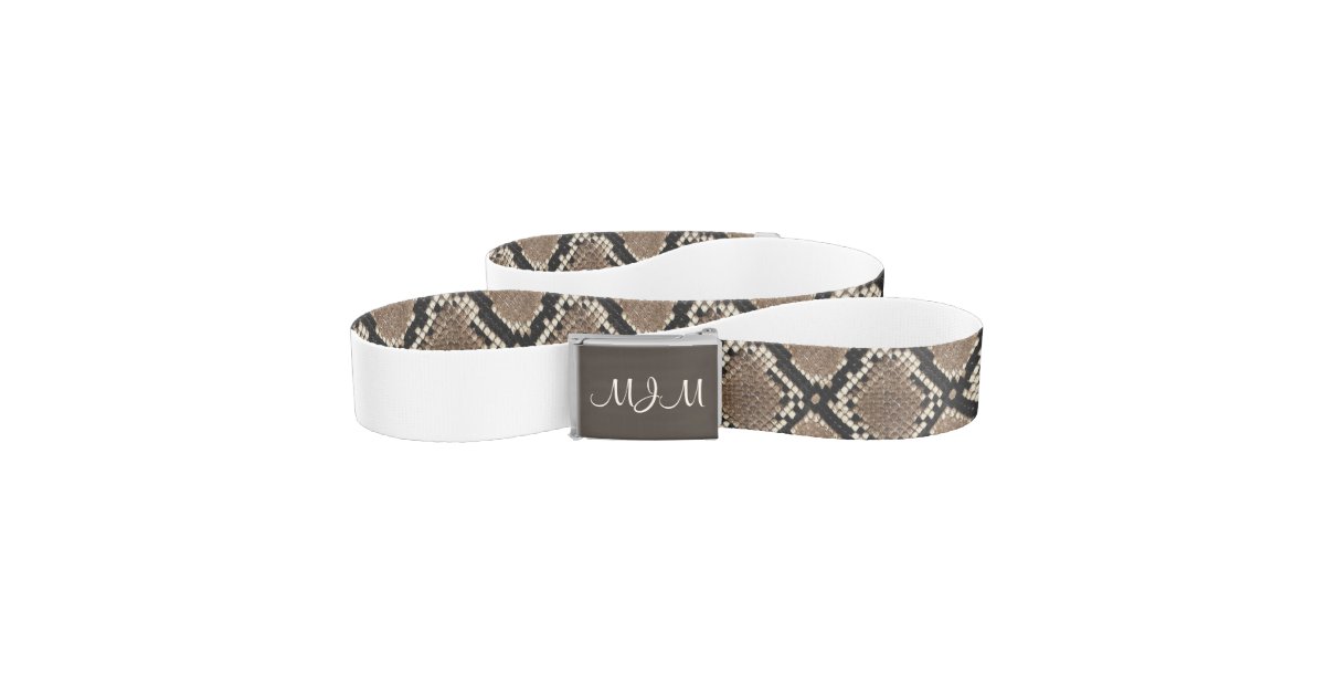 Faux Python Snake Skin Belt | Zazzle
