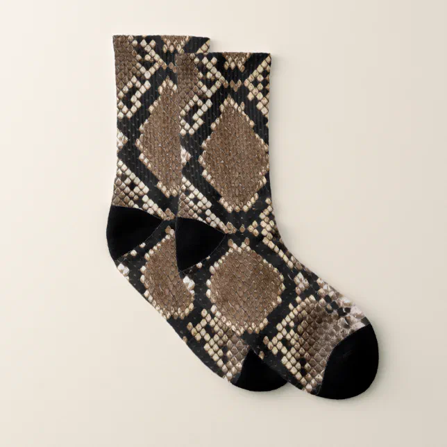 Faux Python Snake Skin Socks | Zazzle