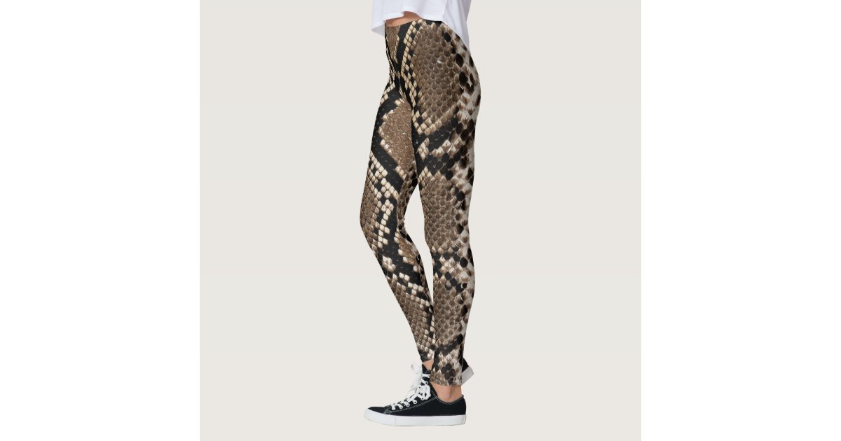 Faux Python Snakeskin Leggings | Zazzle
