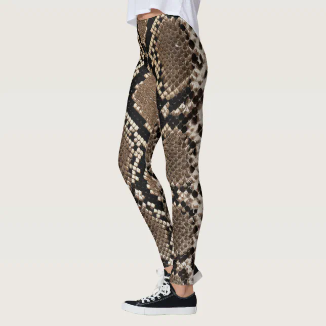 Faux Python Snakeskin Leggings | Zazzle