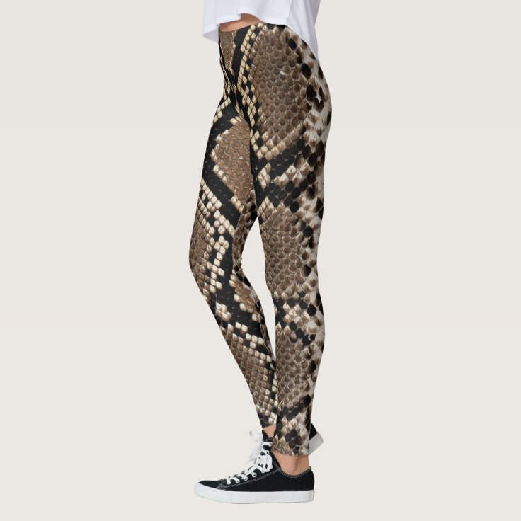 Faux Python Snakeskin Leggings | Zazzle