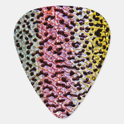 Faux Rainbow Trout Scale Texture Look Pattern Guitar Pick | Zazzle