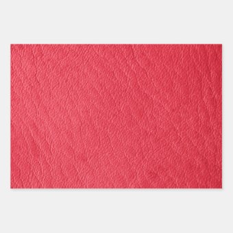 Faux Red Leather Texture Wrapping Wrapping Paper Sheets | Zazzle