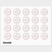 Faux rose gold border round product label | Zazzle
