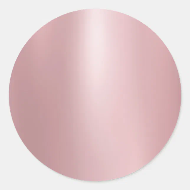Faux Rose Gold Glamorous Blank Template Elegant Classic Round Sticker ...