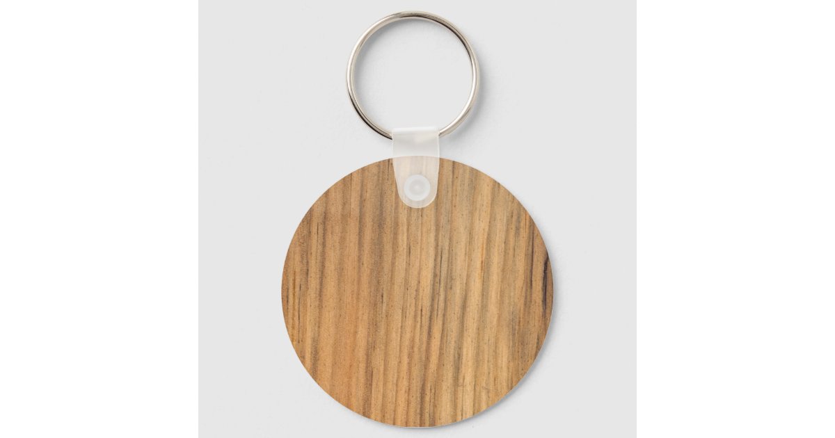 Faux Rustic Finished Barn Wood Keychain | Zazzle