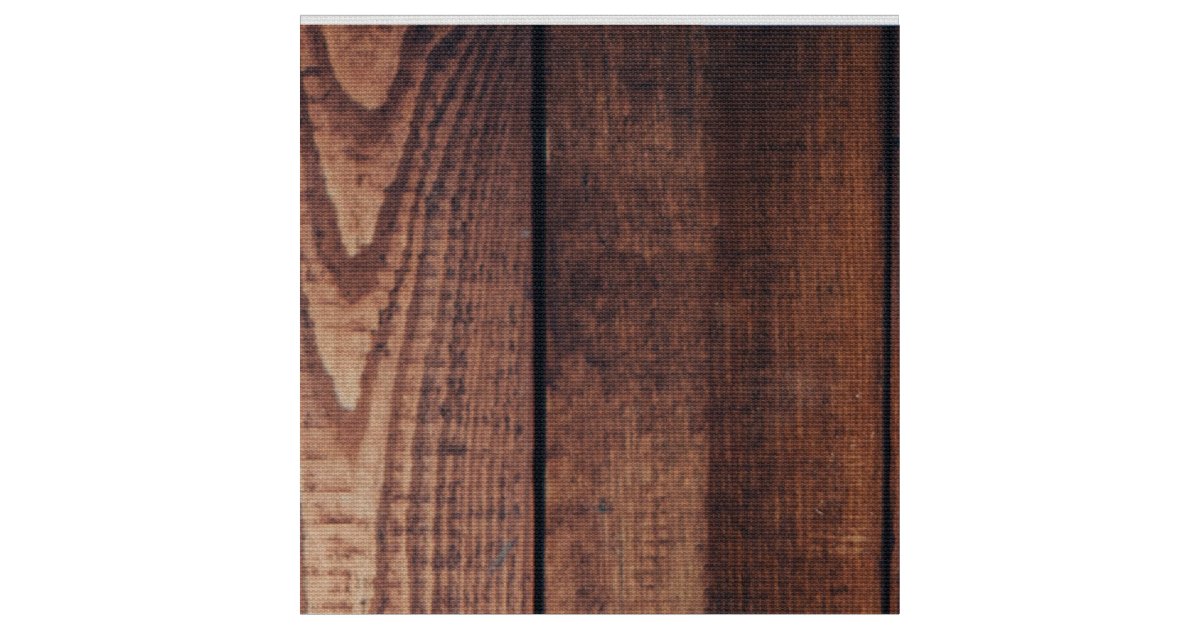 Faux Rustic Wood Boards Fabric | Zazzle