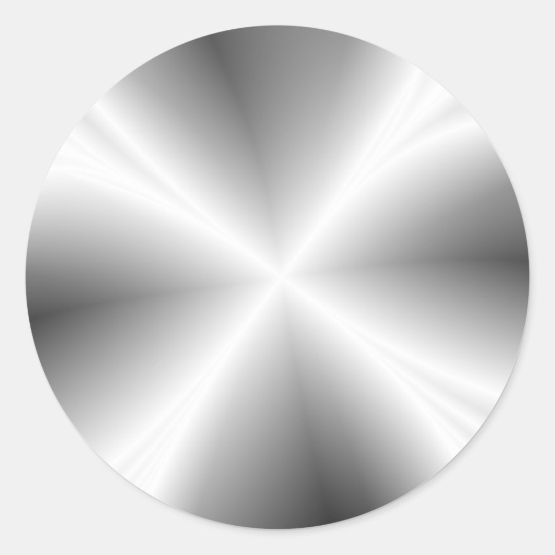 Faux Silver Metallic Sticker | Zazzle