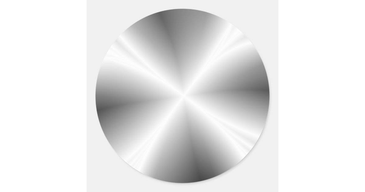 Faux Silver Metallic Sticker | Zazzle