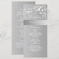 Faux Silver Wedding Program | Zazzle