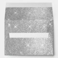 Faux sparkly silver glitter wedding envelopes | Zazzle