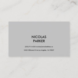 Faux Stainless Steel Inox Metal Look Monogram Business Card | Zazzle