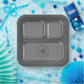 Faux Steel Hospital Prison Food Tray Paper Plates | Zazzle