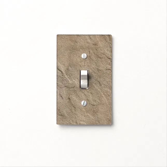 Faux Stone Light Switch - Switch Plate (Natural) | Zazzle