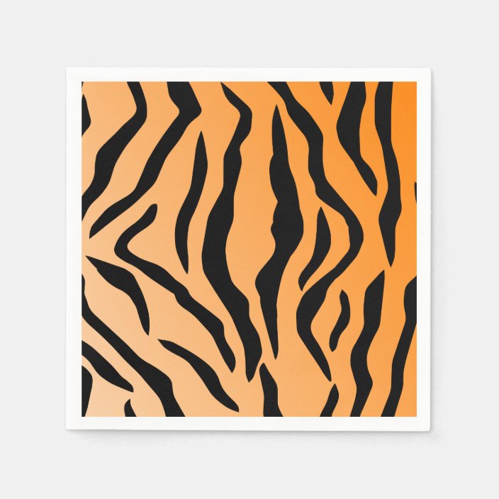 Faux Tiger Print Paper Napkins | Zazzle.com