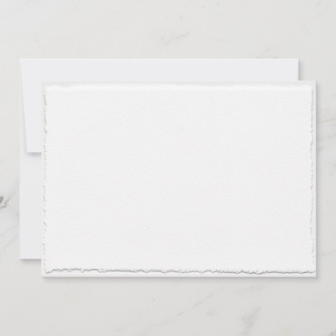 Faux Torn Deckle Edge Wedding Invitation Template | Zazzle