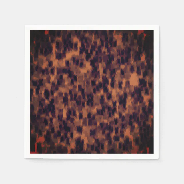 Faux Tortoise Shell Animal Print Pattern Party Napkins | Zazzle