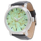 Faux Turquoise stone face watch | Zazzle