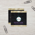 Faux Velvet | Faux Gold Foil Trim | Qr Code Square Business Card | Zazzle