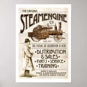 Steam Engine Posters & Prints | Zazzle