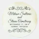Faux Vintage Parchment Western Style Wedding STD Classic Round Sticker ...