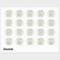 Faux Vintage Parchment Western Style Wedding STD Classic Round Sticker ...