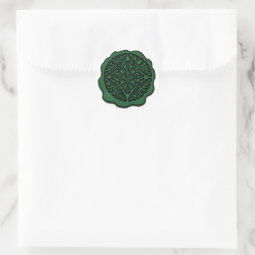 Faux Wax Seal, Emerald Classic Round Sticker | Zazzle