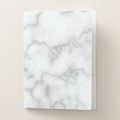 Faux White Marble Look Pocket Folder | Zazzle