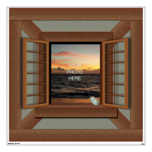 Faux Window Frame Decal Wall Mural | Zazzle
