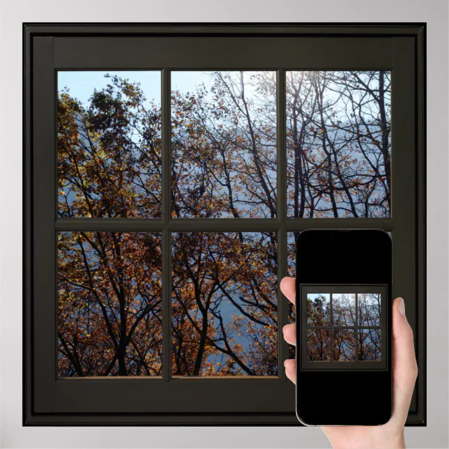 Faux Window Illusion Poster 24x24 Black | Zazzle