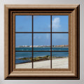 Faux Window Poster Beach Scene Relaxing View | Zazzle