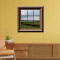 Faux Window View Fake Vineyard Scene Tranquil Poster | Zazzle